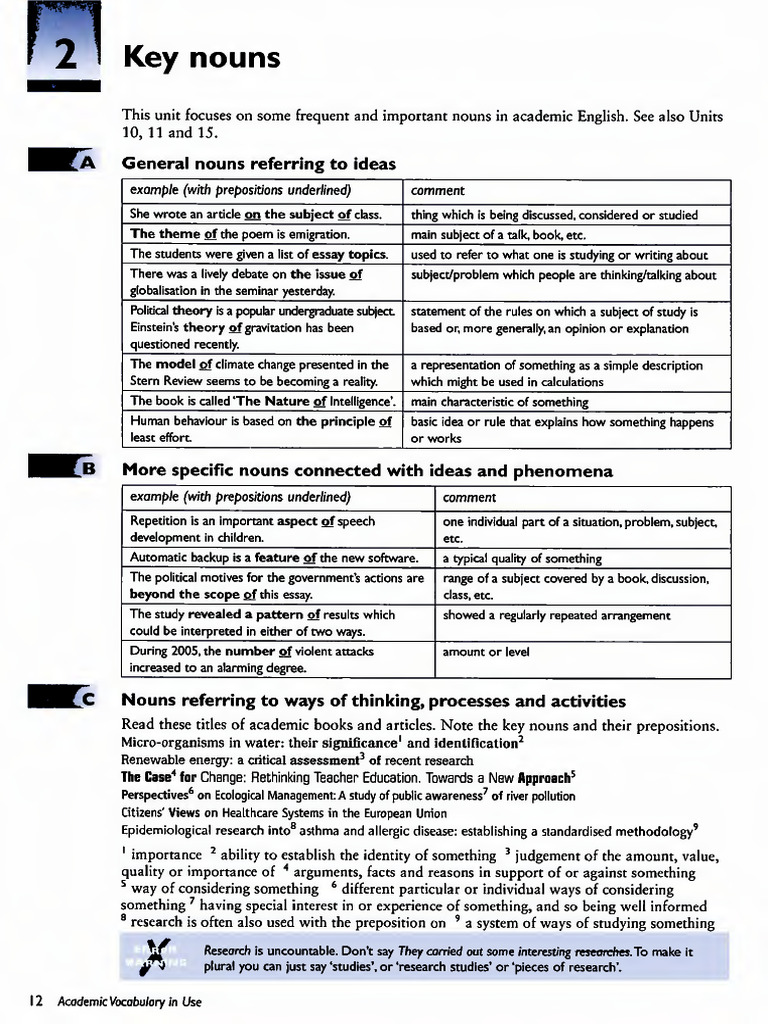 Academic Vocabulary in Use1 (1)-13-18 | PDF