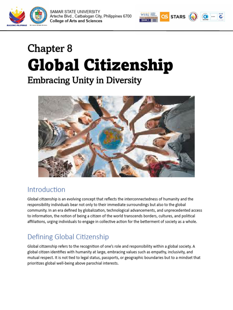 Chapter 8 Global Citizenship | PDF | Globalization | Social Psychology