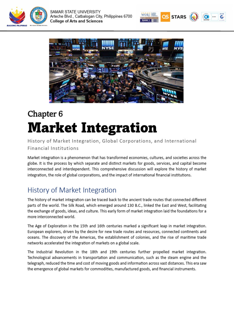 Chapter 6 Market Integration | PDF | World Trade Organization | General Agreement On Tariffs And ...