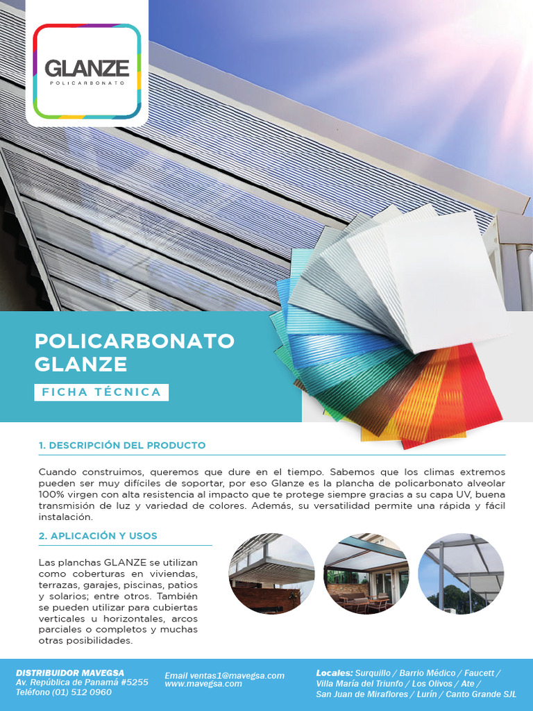 Mavegsa - Policarbonato - Glanze | PDF | Ultravioleta | Cloruro de sodio