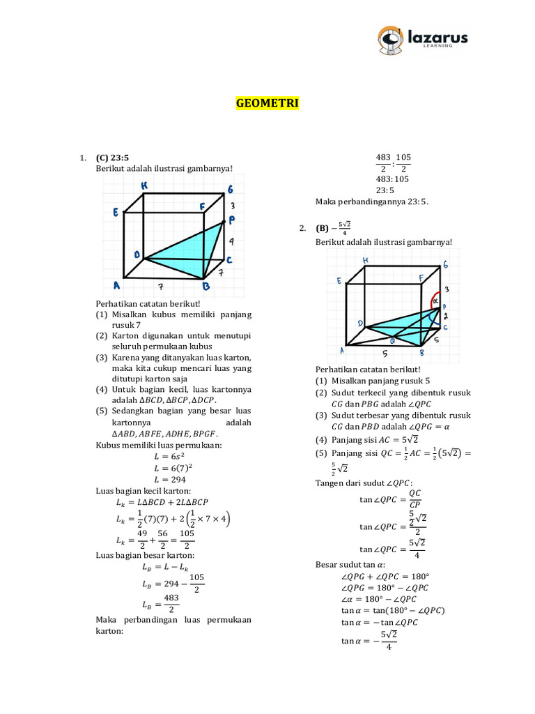 -Pembahasan-Matipa- Geometri | PDF