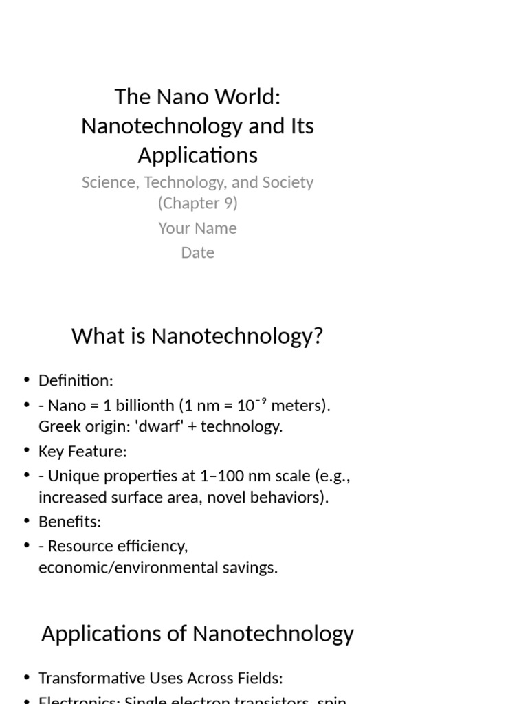 The Nano World Presentation | PDF