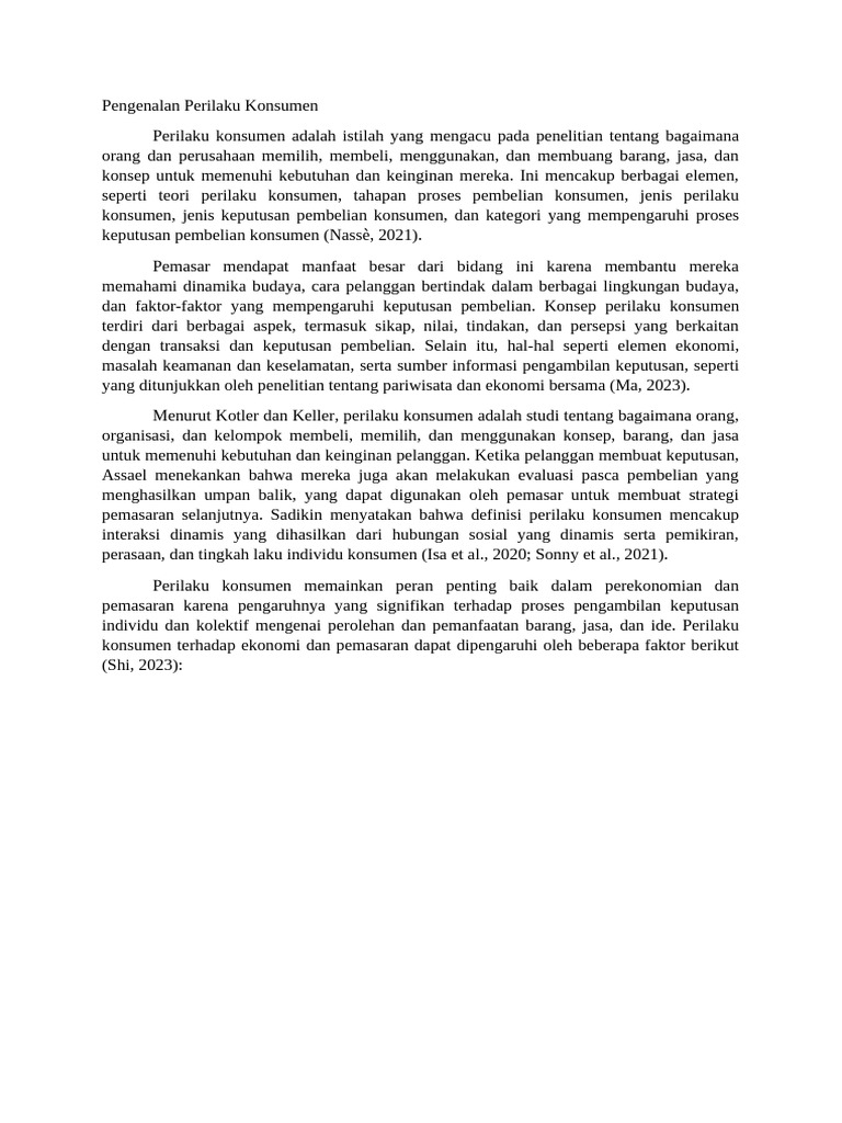 Pengenalan Perilaku Konsumen dan Pemasaran | PDF