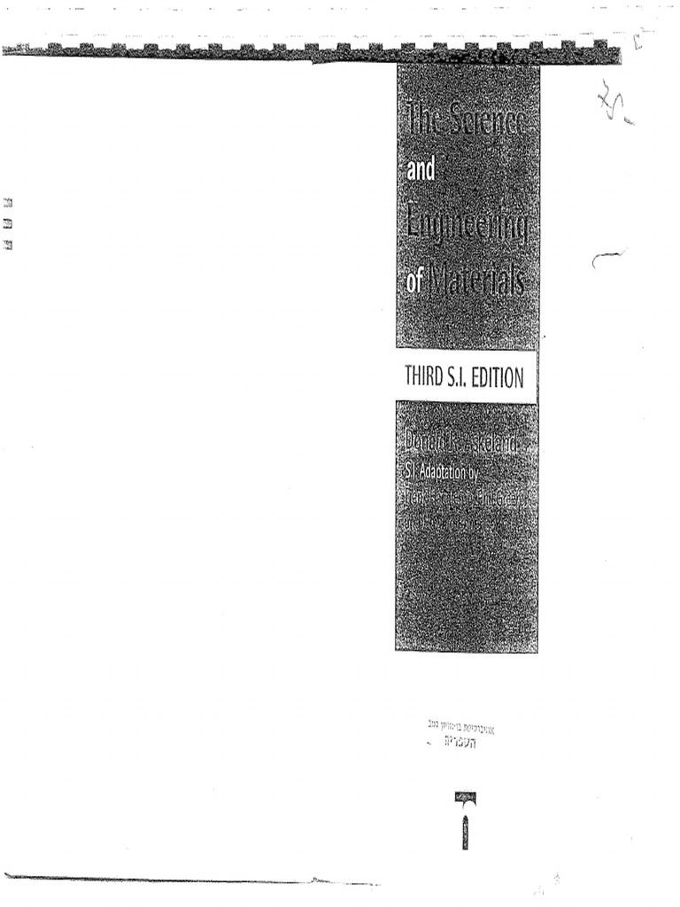 Donald R. Askeland Frank Haddleton The Science and Engineering of ...