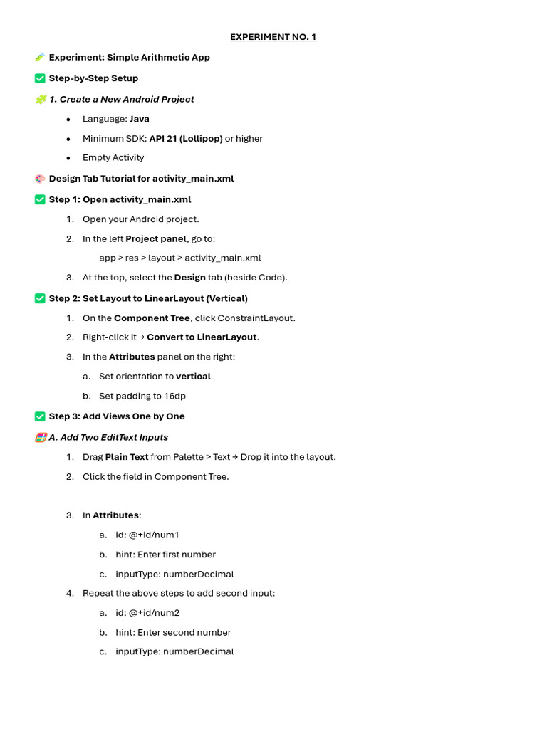 MAD Guide | PDF | Android (Operating System) | Menu (Computing)