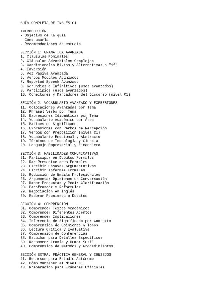 Guia Ingles C1 Completa Base | PDF