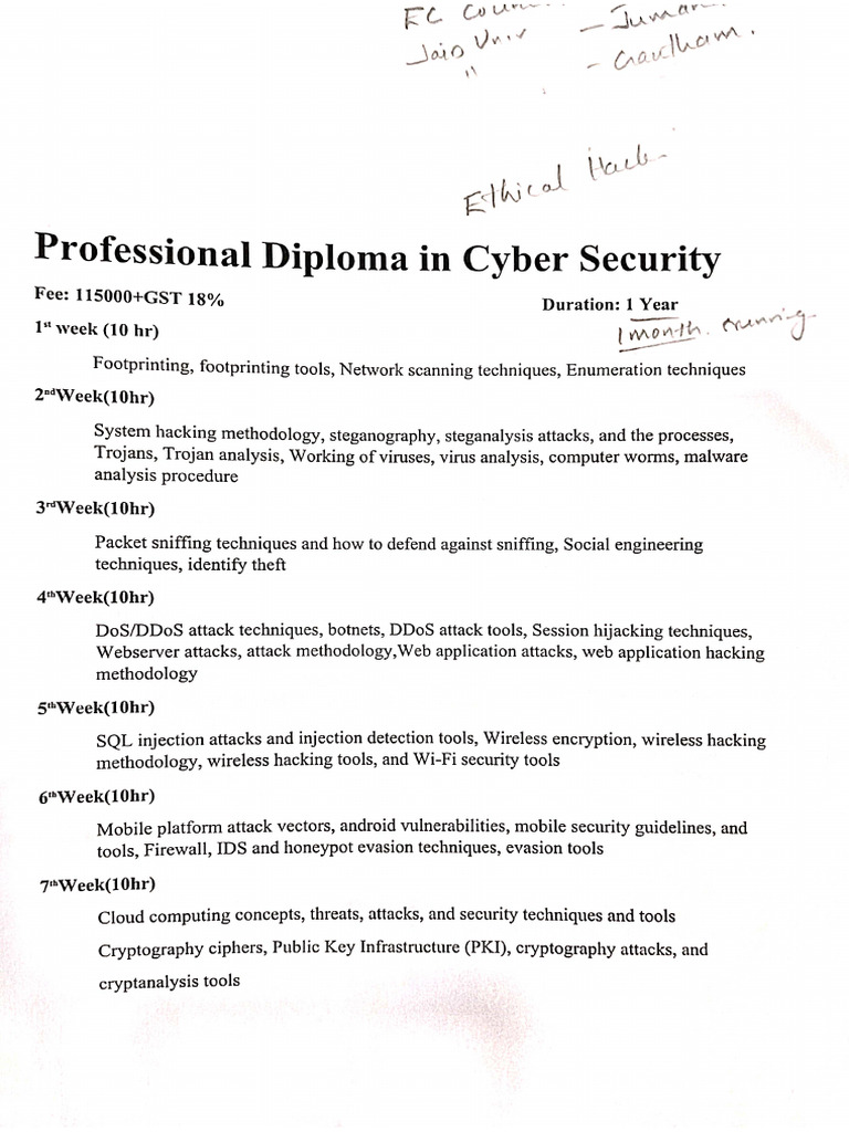 Cyber Syllabus | PDF