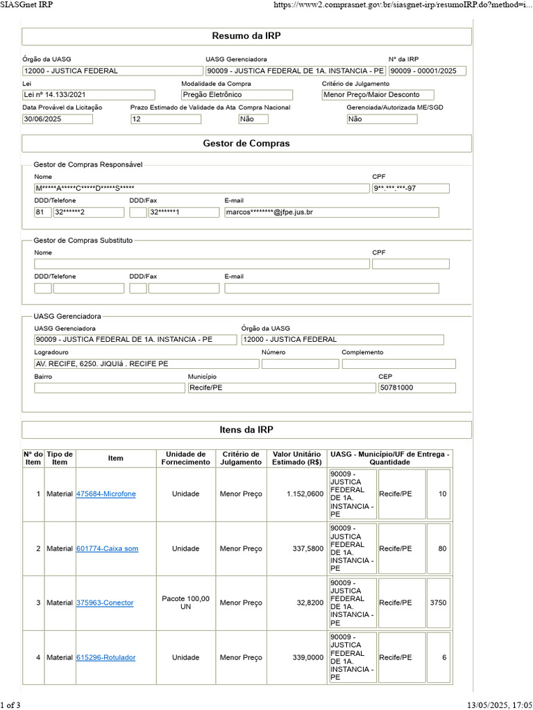 IRP 1 2025 JFPE Todos Os Itens | PDF