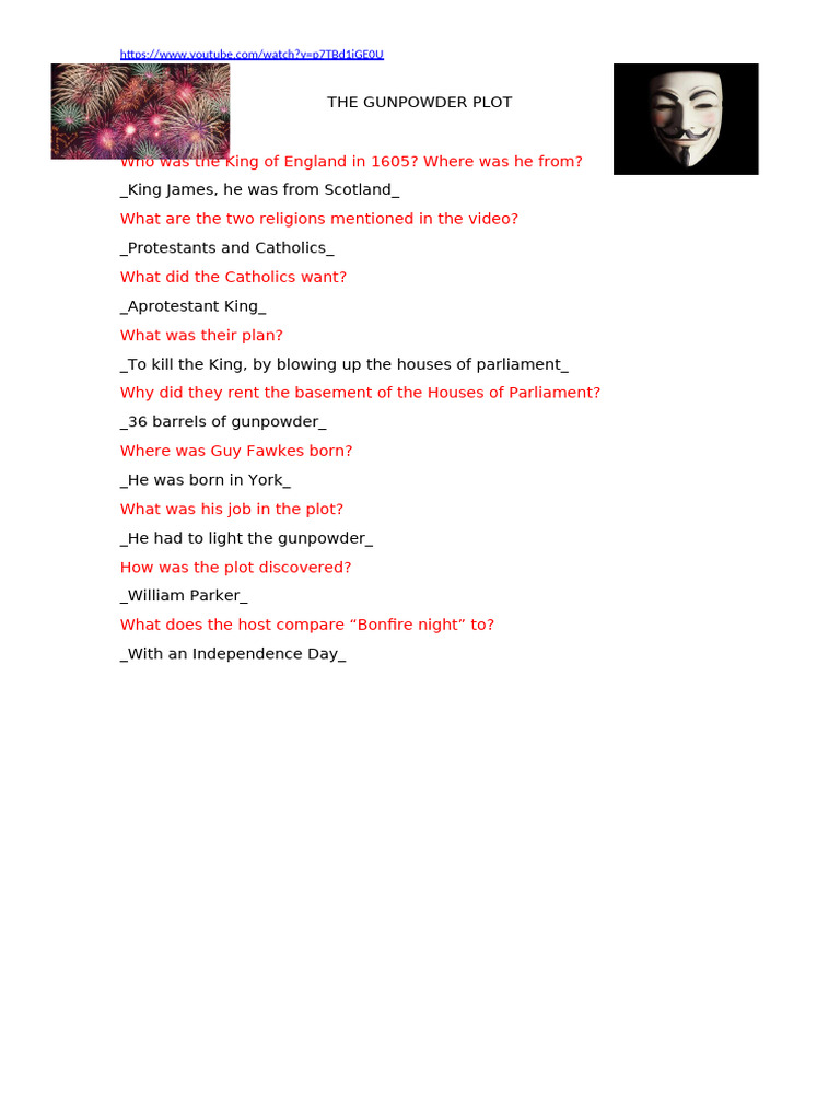 The Gunpowder Plot | PDF