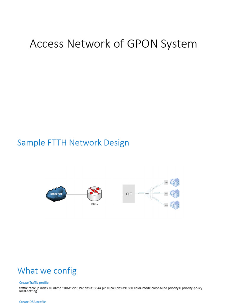 Access Network of GPON System | PDF