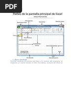 Partes Clave de la Interfaz de Excel | PDF | Microsoft Excel | Hoja de ...
