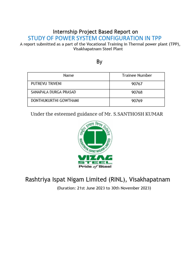 Study of Power System Configuration in TPP - 2 | PDF | Boiler | Steam