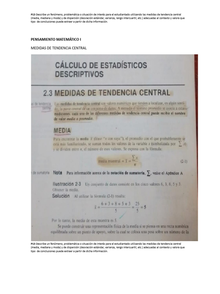 13 Progresion 13 | PDF | Dispersión estadística | Media