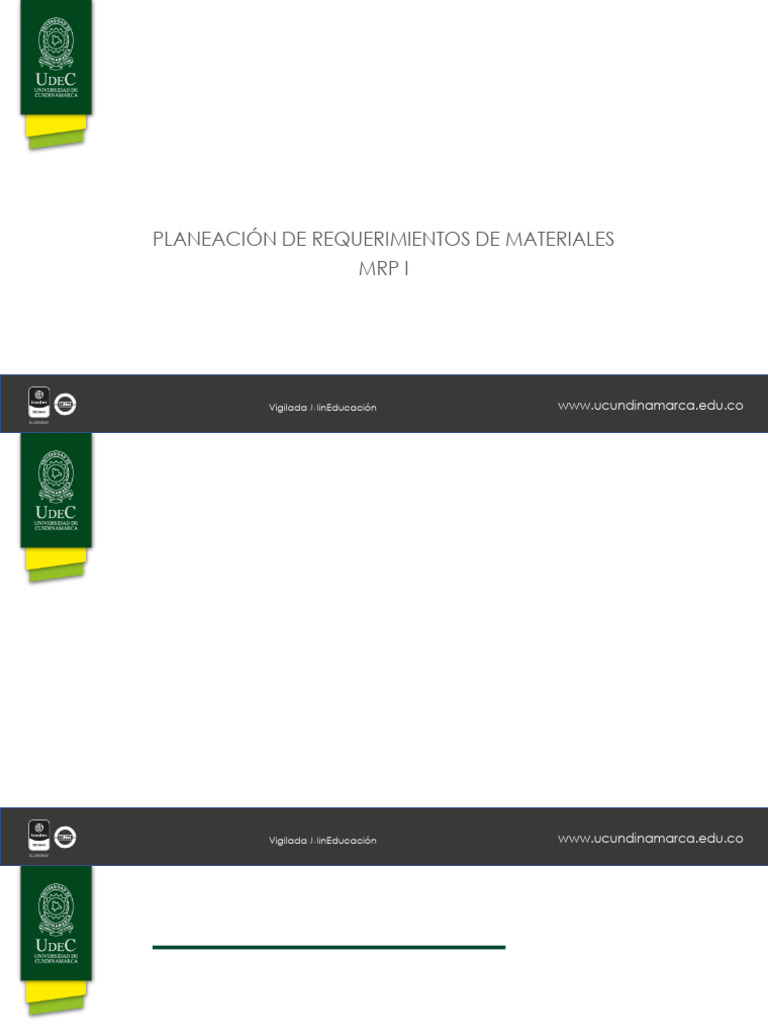 Material Requirements Planning: Planeación de Requerimientos de Materiales MRP I | PDF