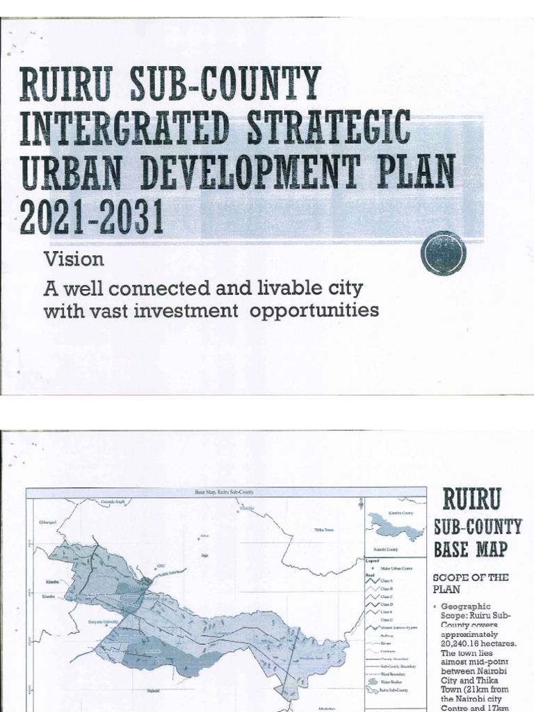 Ruiru Integrated Strategic Urban Development Plan Isudp | PDF