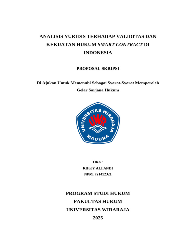 Proposal Skripsi Rifky Alfandi | PDF