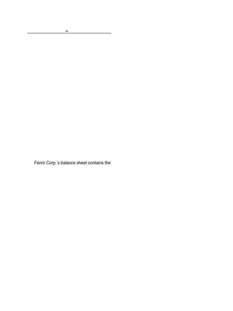 Practice Problems, Financial Statements | PDF | Expense | Dividend