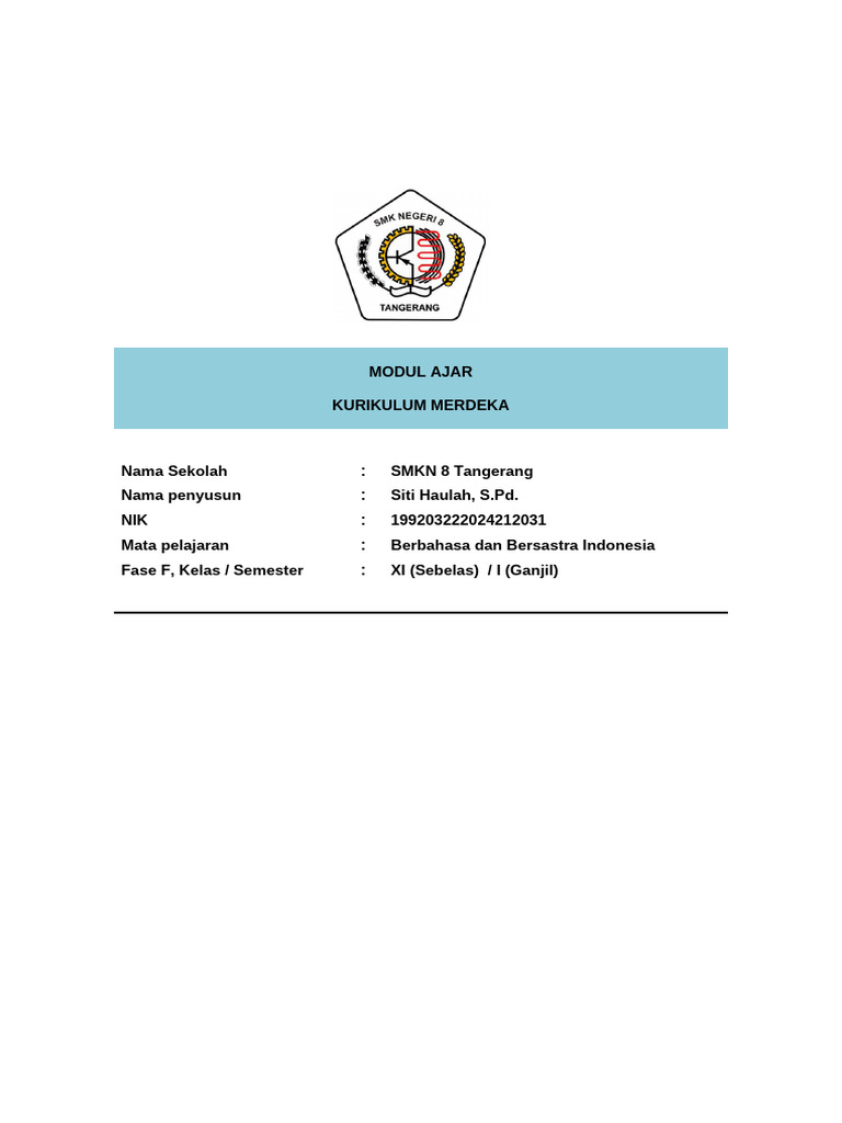 Modul Ajar Bab 1 | PDF