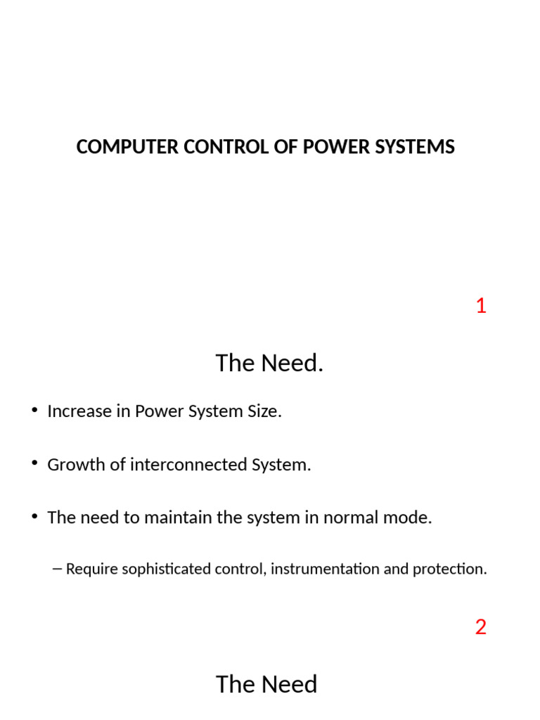Computer Control of Power System 2024-25 | PDF | Scada | Electric Power ...