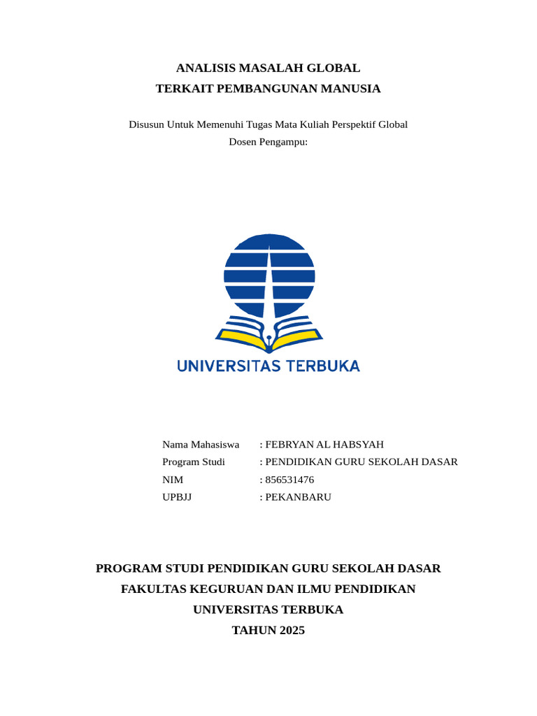 Perspektif Global - FEBRYAN AL HABSYAH 856531476 | PDF