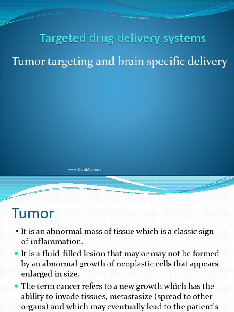 Targeted Drug Delivery Systems | PDF | Cancer | Clinical Medicine