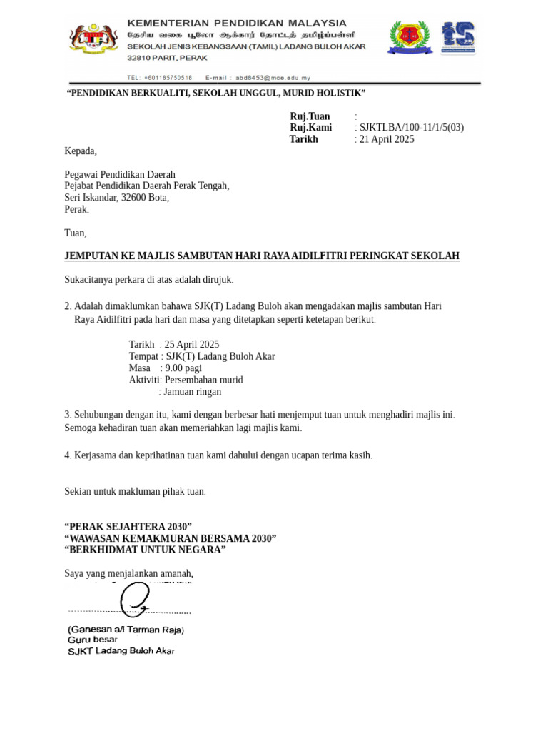 Surat Jemputan PPD | PDF