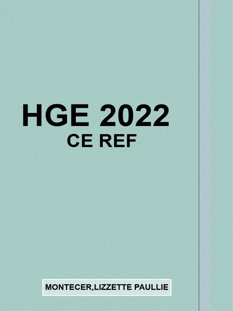 Hge 2022 | PDF