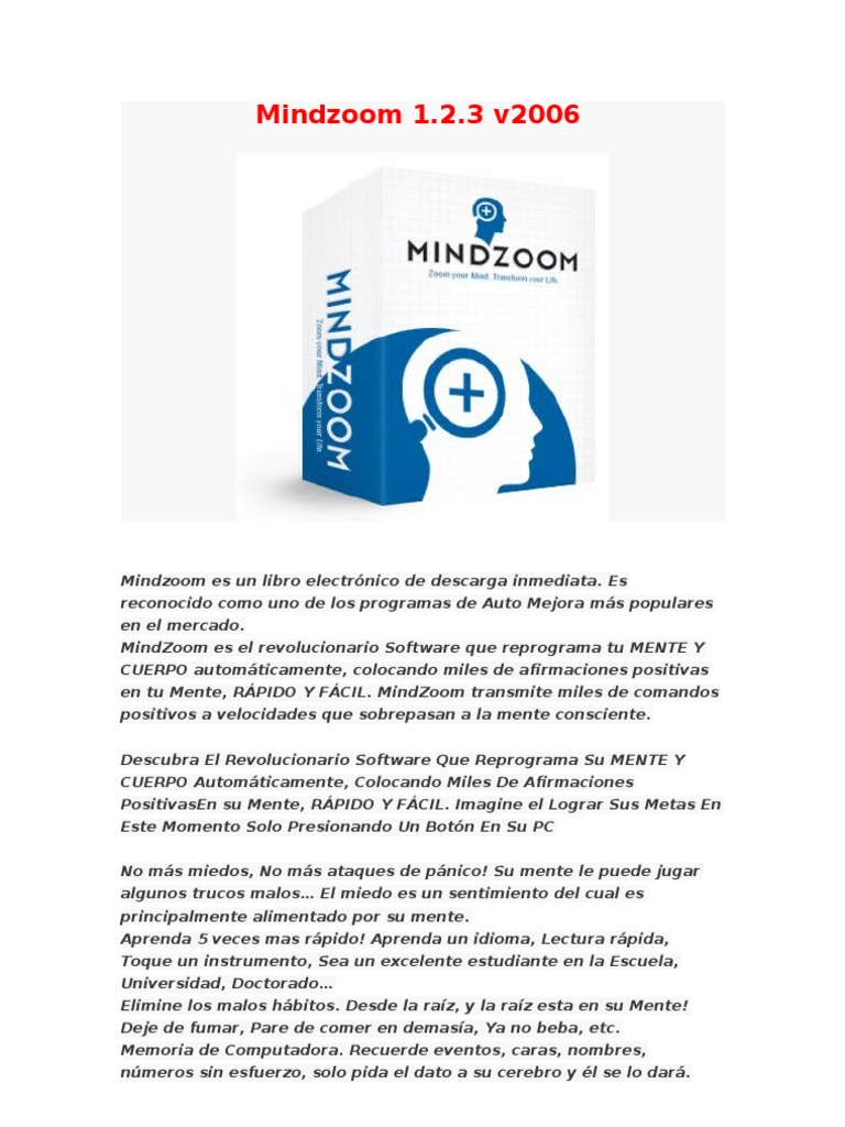 Mindzoom 1 | PDF | Síntesis de voz | Mente