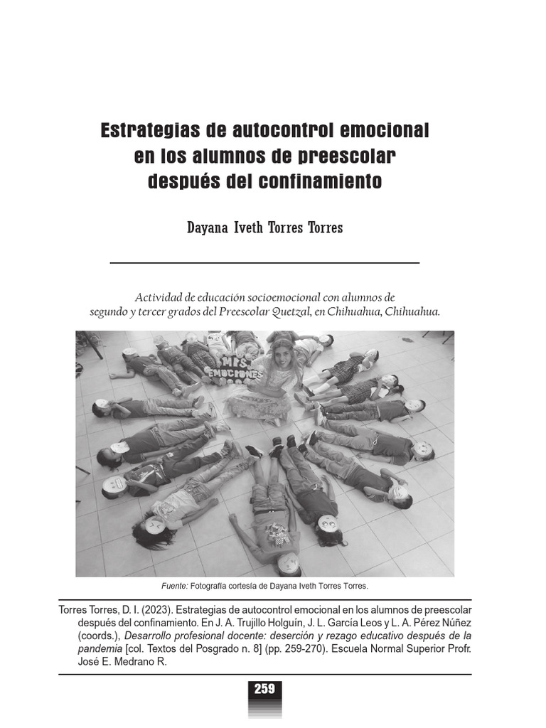 Estrategias de Autocontrol Emocional | PDF | Educación de la primera infancia | Las emociones