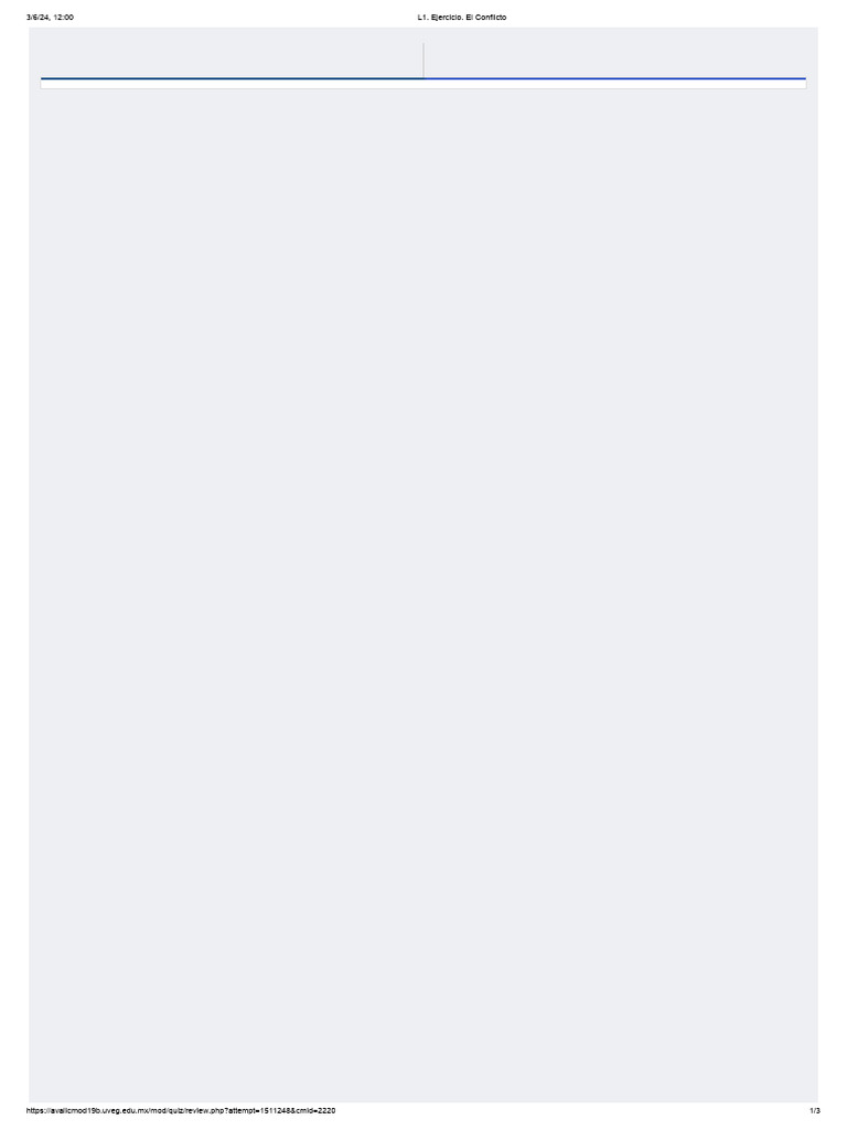 L1. Ejercicio. El ConflictoP | PDF | Sicología | Ciencias del comportamiento