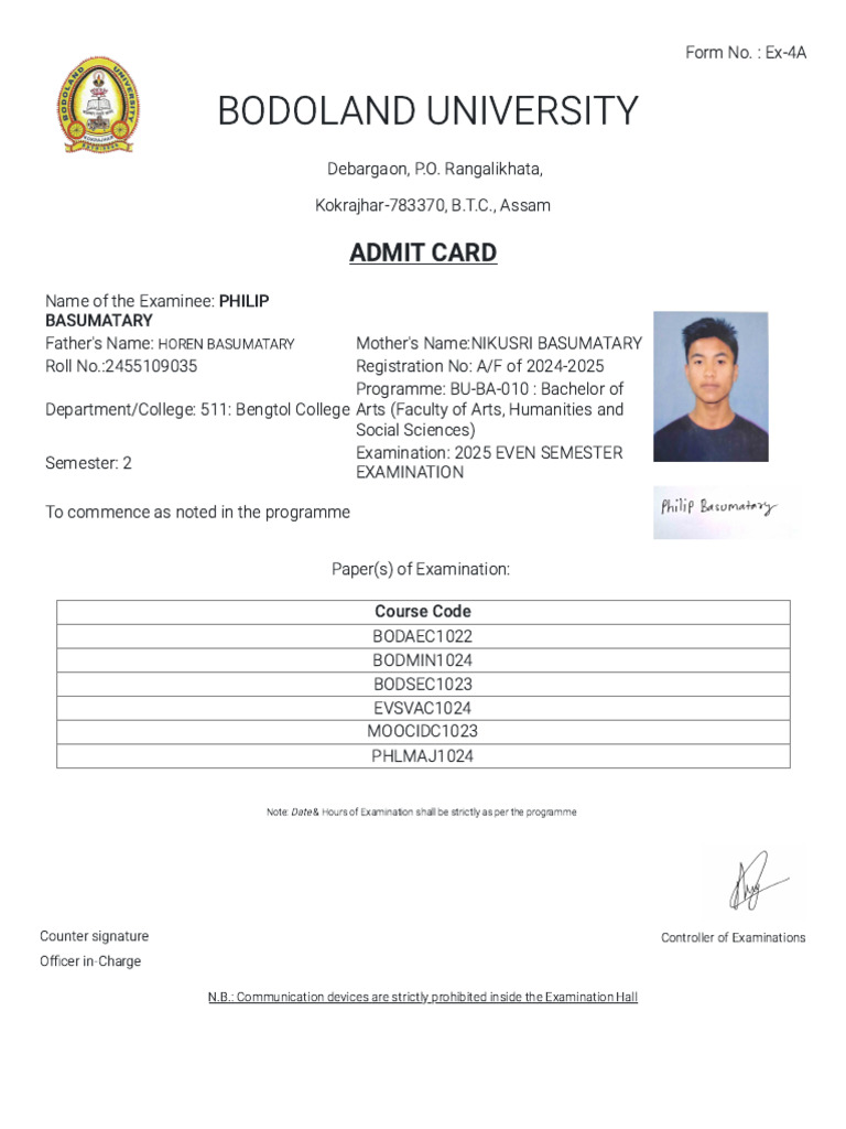 Buniv - Samarth.edu - in Index - PHP Examstudent Hall-Admit-Card View Id 31971 | PDF | Justice ...