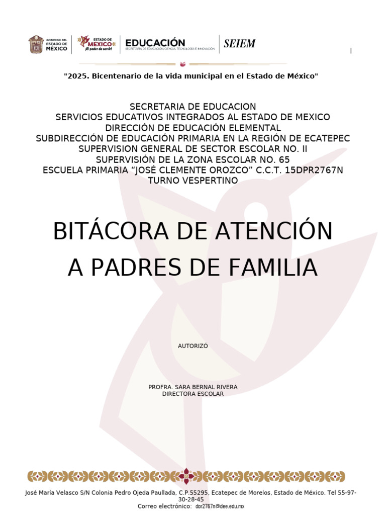 PORTADA Bitácora Escolar | PDF