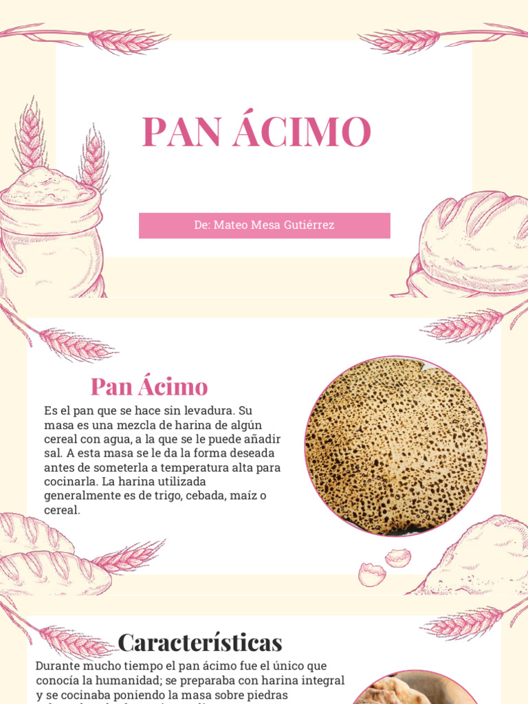 Pan Ácimo de Mateo Mesa Gutierrez | PDF | Panes | Alimentos basicos