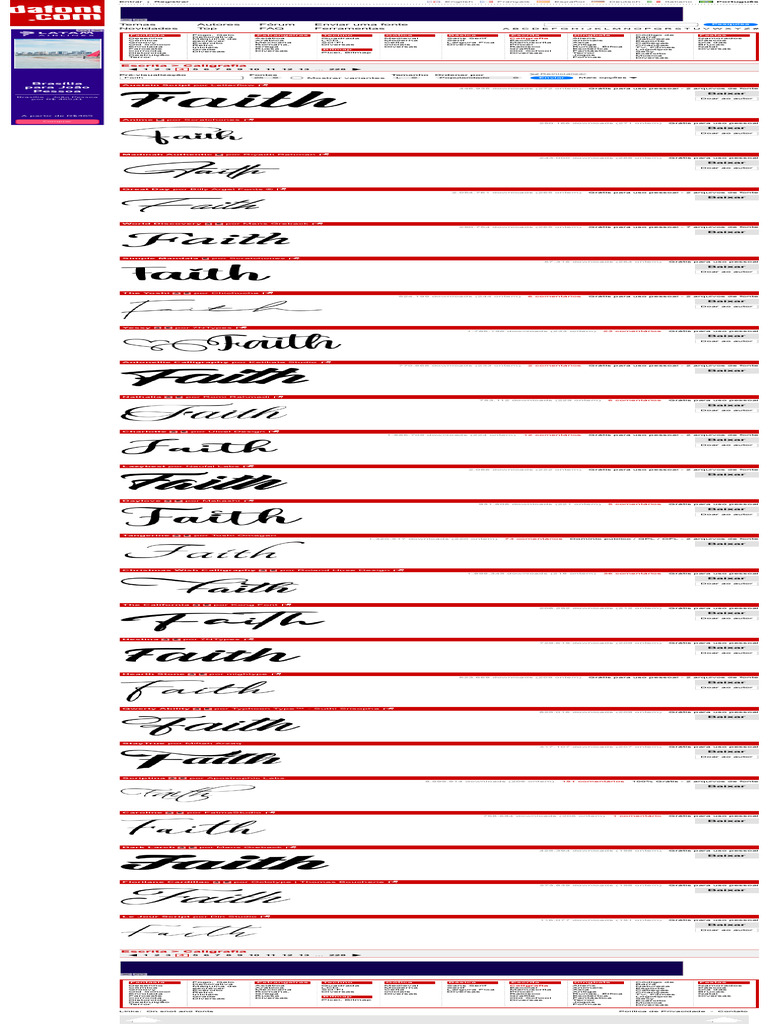 Escrita Caligrafia Dafont.com 5 | PDF | Caligrafia