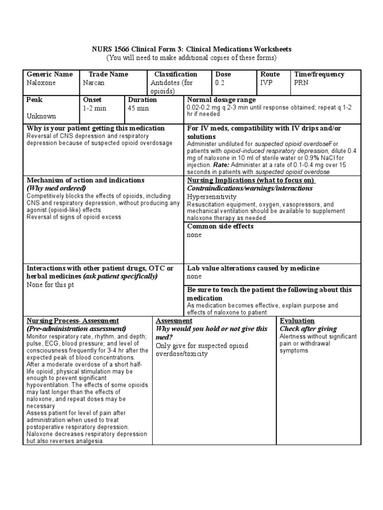 Naloxone (Narcan) | Naloxone | Opioid