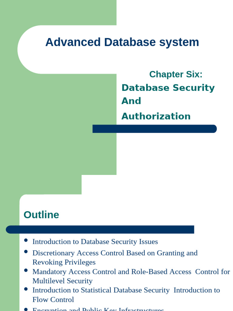 Chapter - 6 - Security and Authorization | PDF | Key (Cryptography) | Encryption