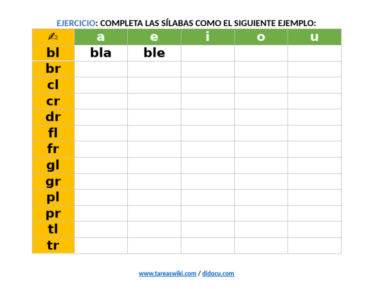 Completa Las Sílabas | PDF