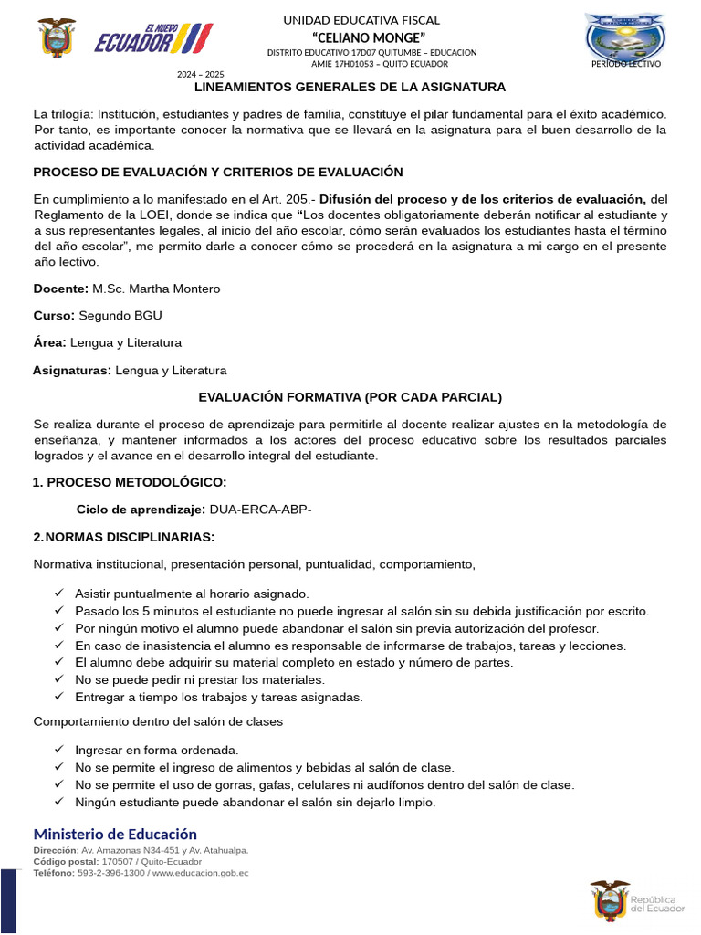 LINEAMIENTOS LyL | PDF | Evaluación | Maestros