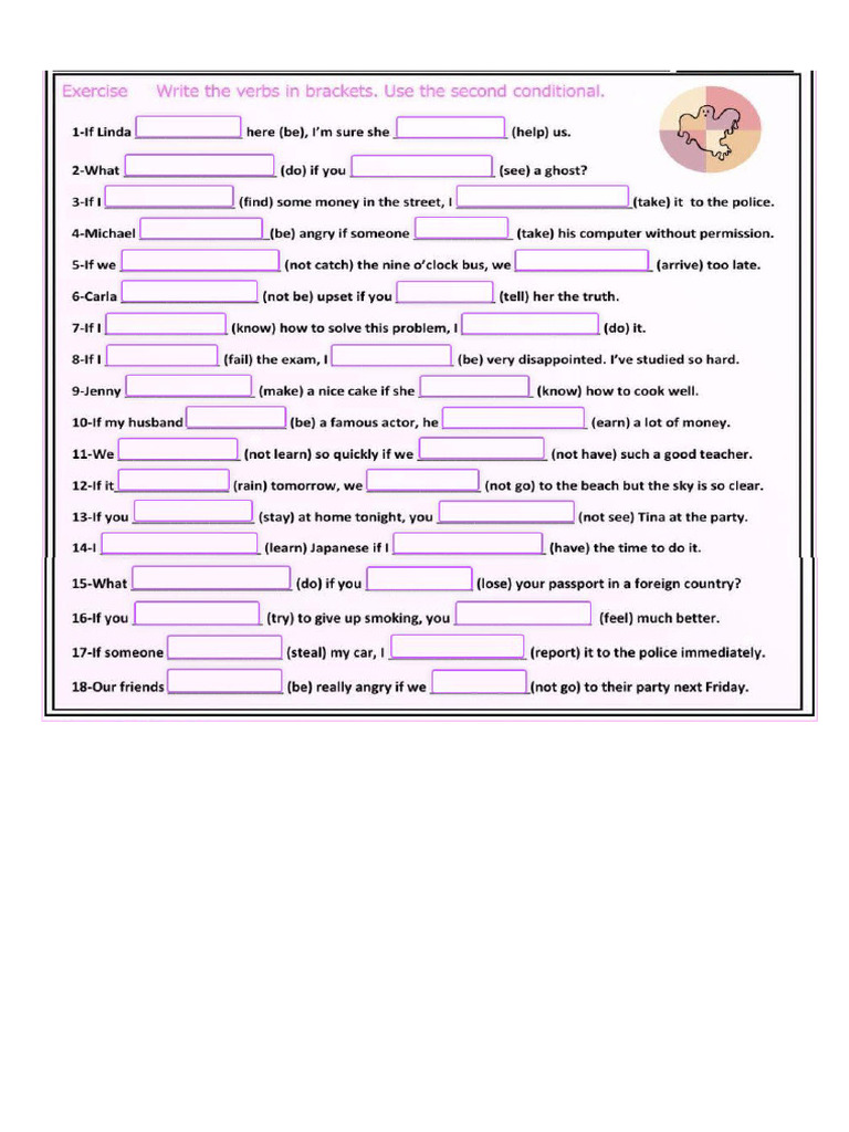 Second Conditional Worksheet | PDF