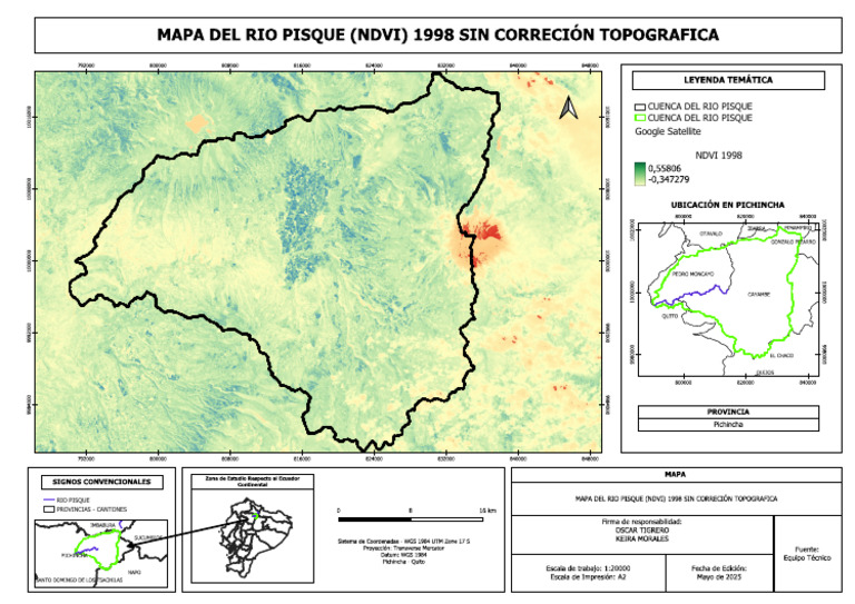 Mapa Resultante Del Del Rio Pisque Ndvi 1998 | PDF