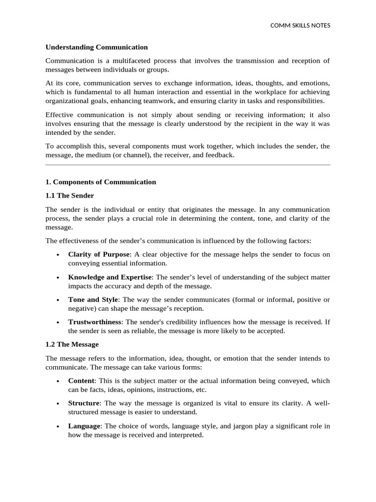 Understanding Communication | PDF | Communication | Nonverbal Communication