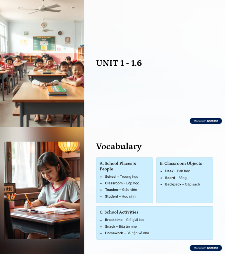 Essential School Vocabulary English and Vietnamese | PDF