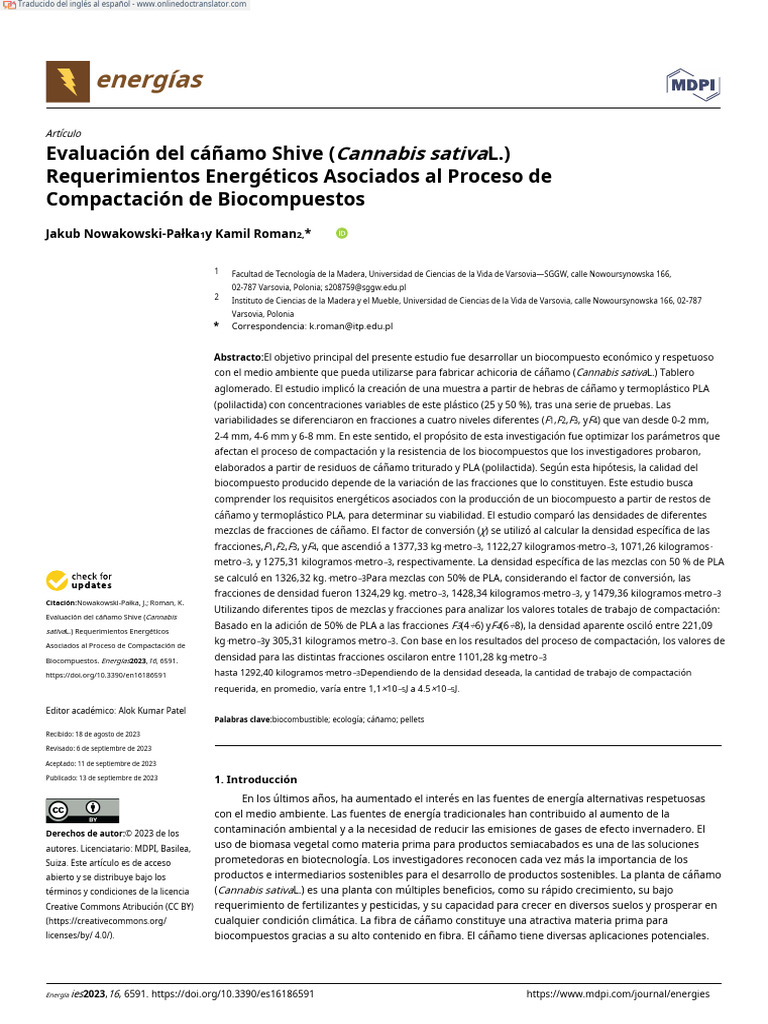 Nowakowski 2023.en - Es | PDF | El plastico | Cáñamo