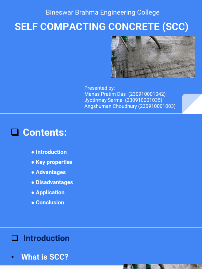 Self Compacting Concrete (SCC) | PDF