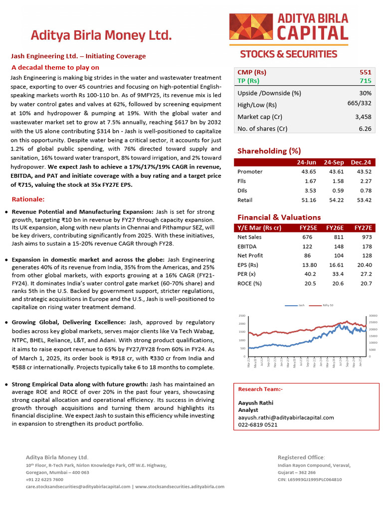 Jash Engineering: Growth & Market Insights | PDF | Sewage Treatment ...