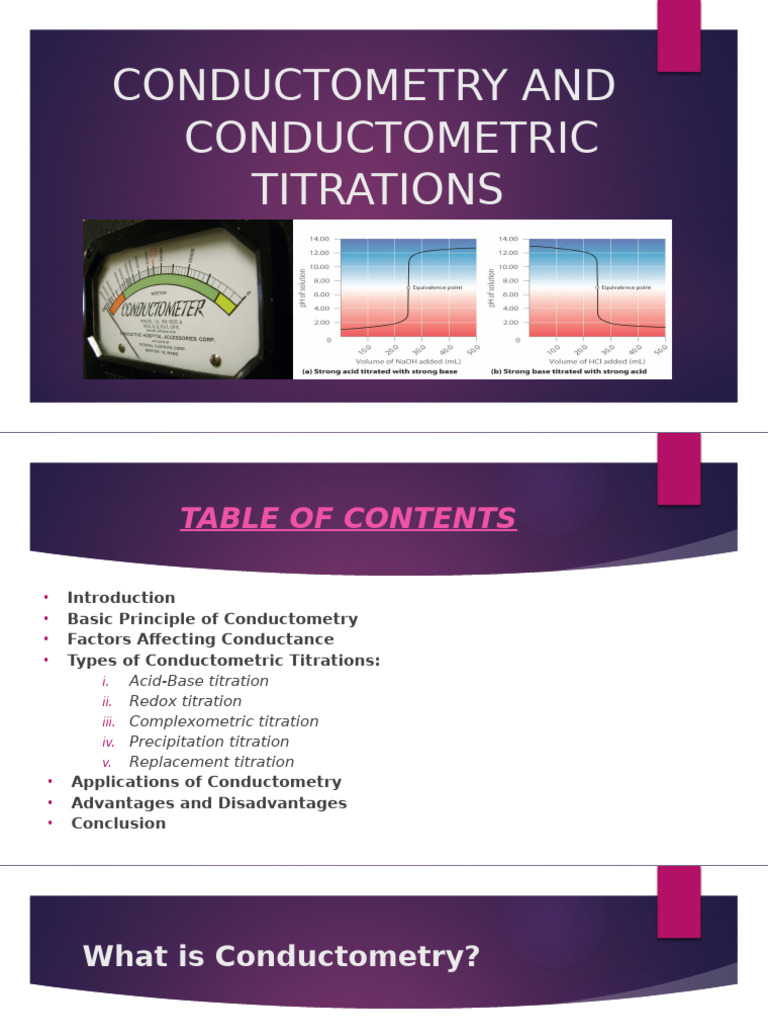 CONDUCTOMETRY AND CONDUCTOMETRIC TITRATIONS (2) | PDF | Electrical ...