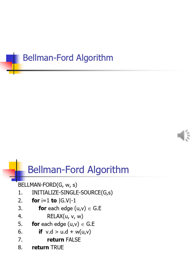 Bellman-Ford Algorithm | PDF | Algorithms | Computational Problems