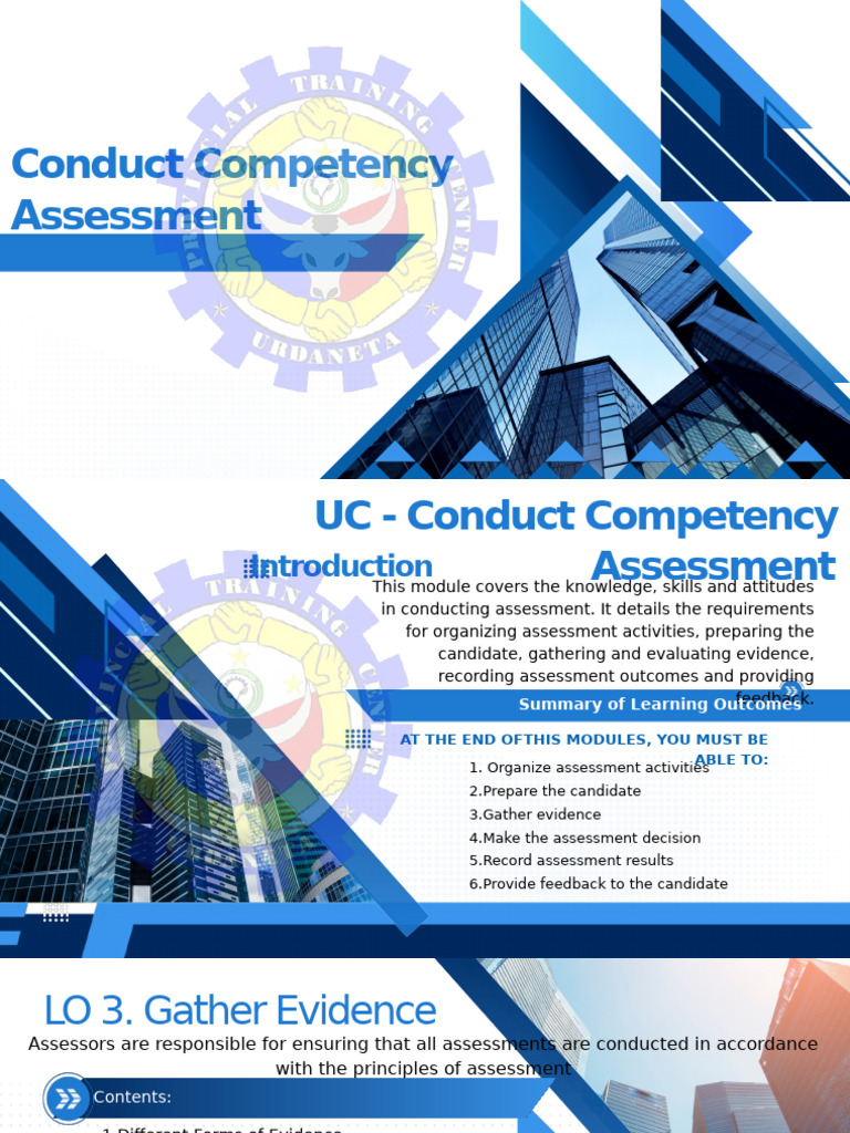 Conduct Competency Assessment Presentation | PDF | Evidence ...