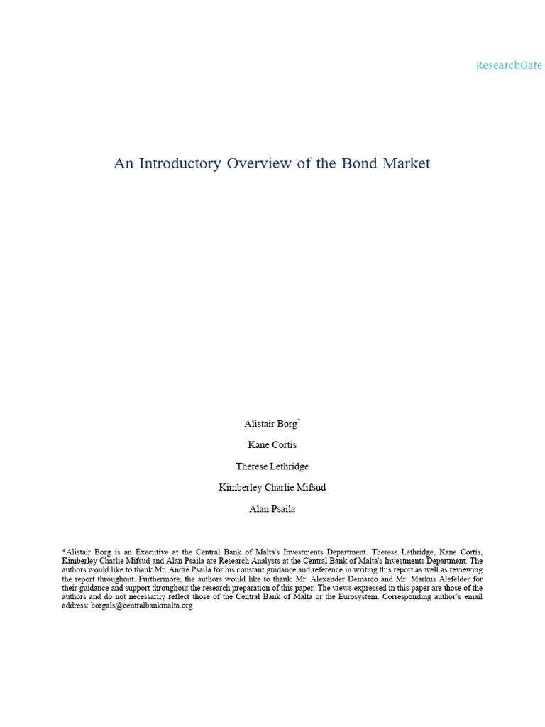 Overview of the Bond Market Basics | PDF | Bonds (Finance) | Yield ...