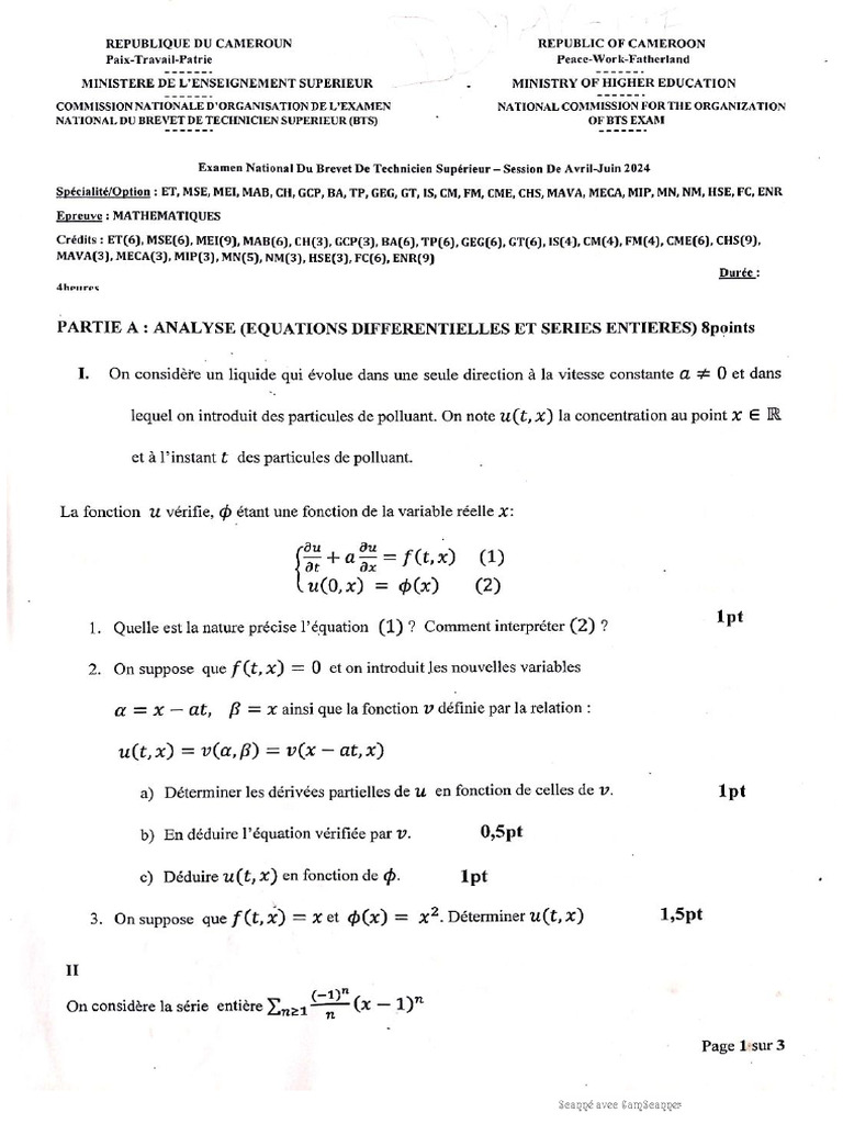 Maths BTS 2024 | PDF